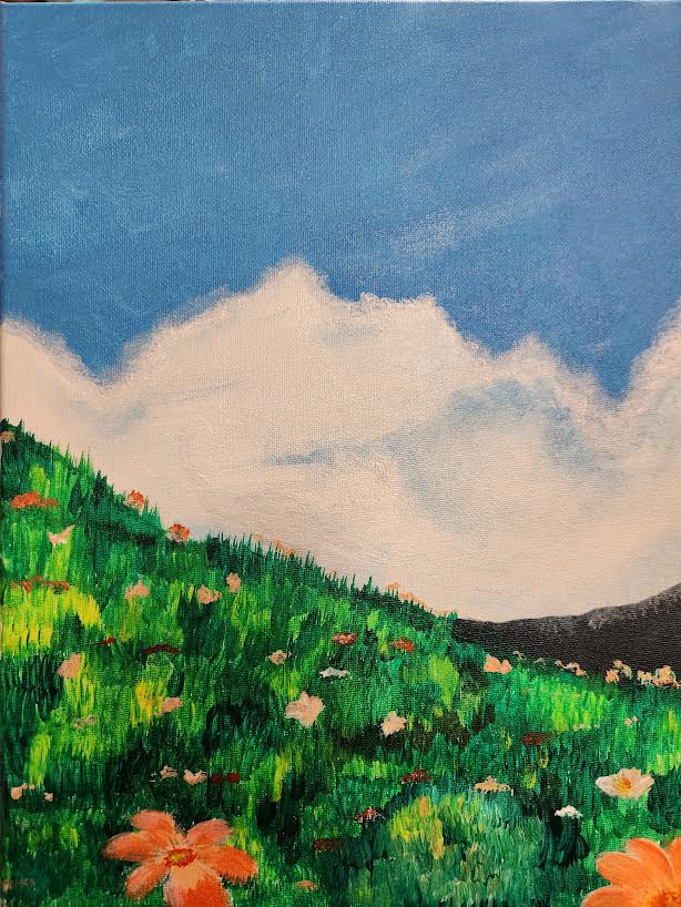 Little Splatter: Field Of Flowers Kids Paint Class | Cheers N Paint